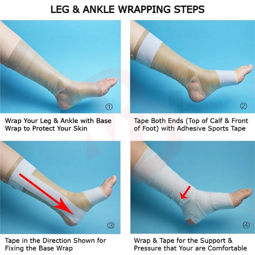 Underwrap Tape 7cm x 27m for Ankle Wrist Wrap Must Use with Adhesive ...