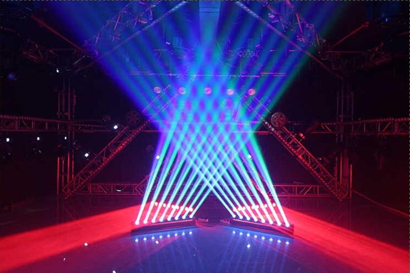 8 Eyes Led Beam Moving Head Light 8Pcs RGBW 4 IN 1 Beam Stage Effect ...