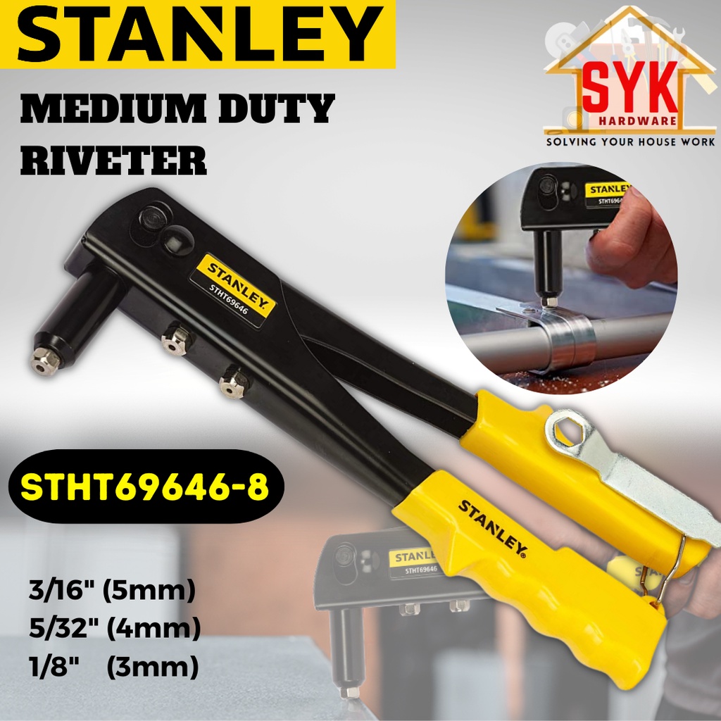 SYK Stanley STHT69646-8 Medium Duty Riveter Manual Fastener Tool Plier ...