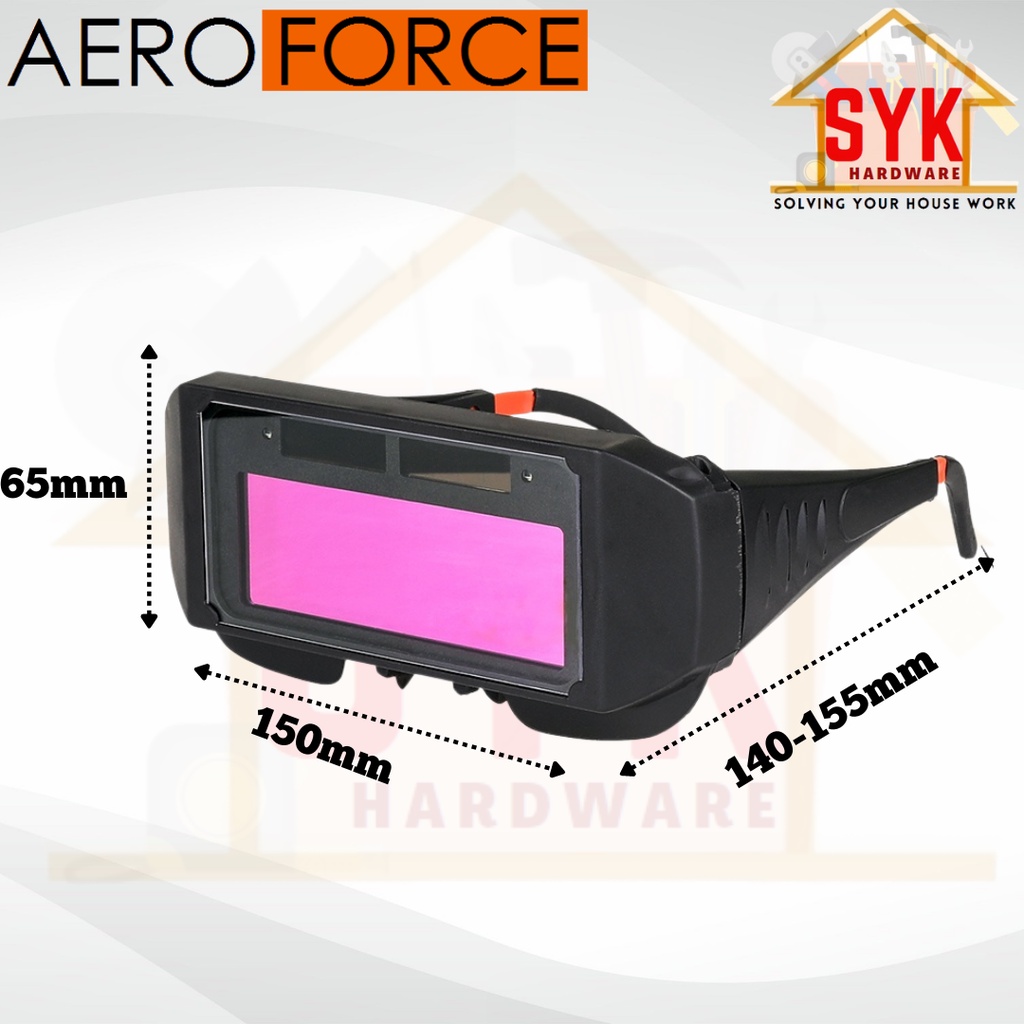 SYK AeroForce Solar Auto Darkening Welding Goggle Glass Eyes Goggle ...