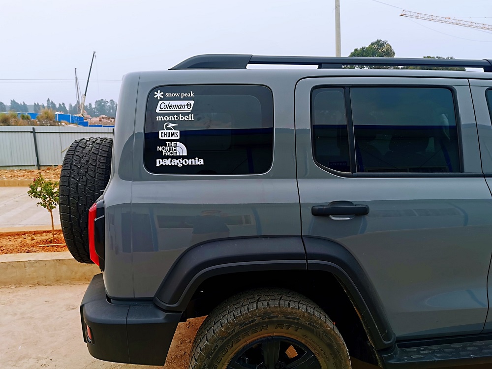 1PC DOD Car Rear Windshield Sticker Helinox CHUMS Outdoor Camper Car ...