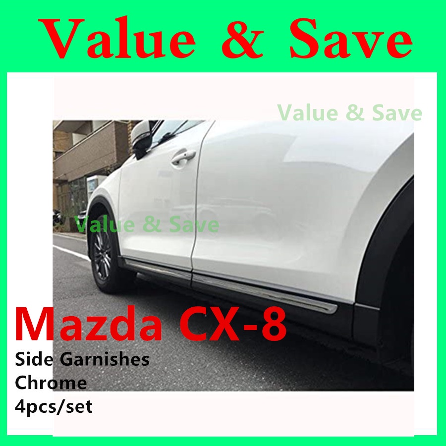Mazda CX8 CX-8 Side Strip Door Molding Cover Trim Protector Chrome Side ...