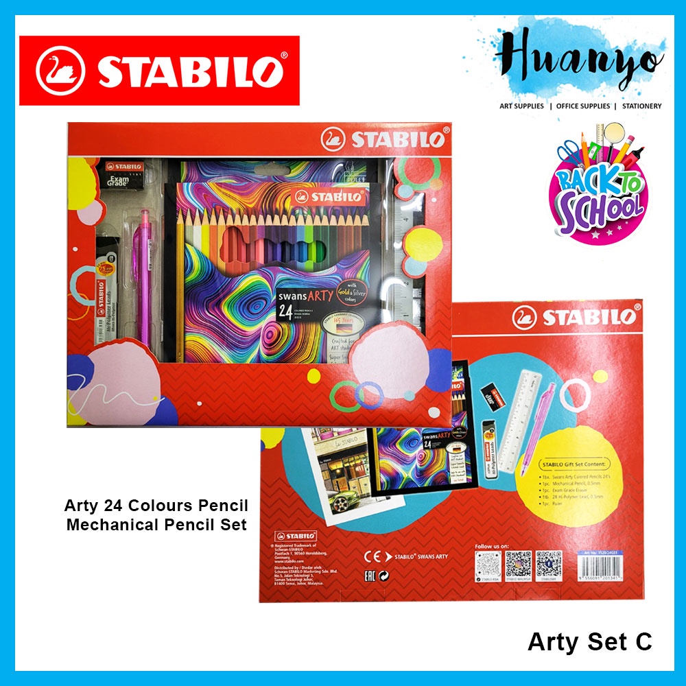 Stabilo Back To School Swans/Jumbo/Arty Colour Pencil Value Pack Gift ...