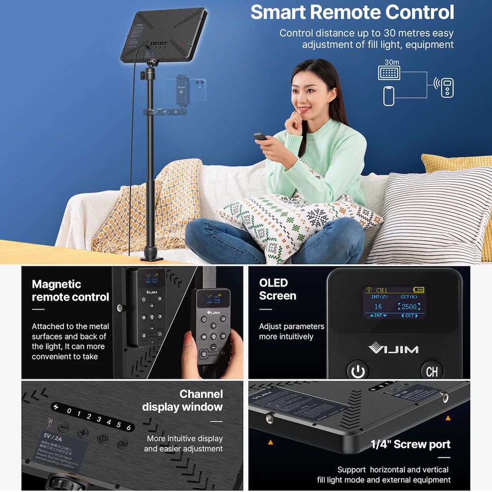 ULANZI VIJIM K20 11-inch LED Panel USB Desktop Table Studio Fill Light ...