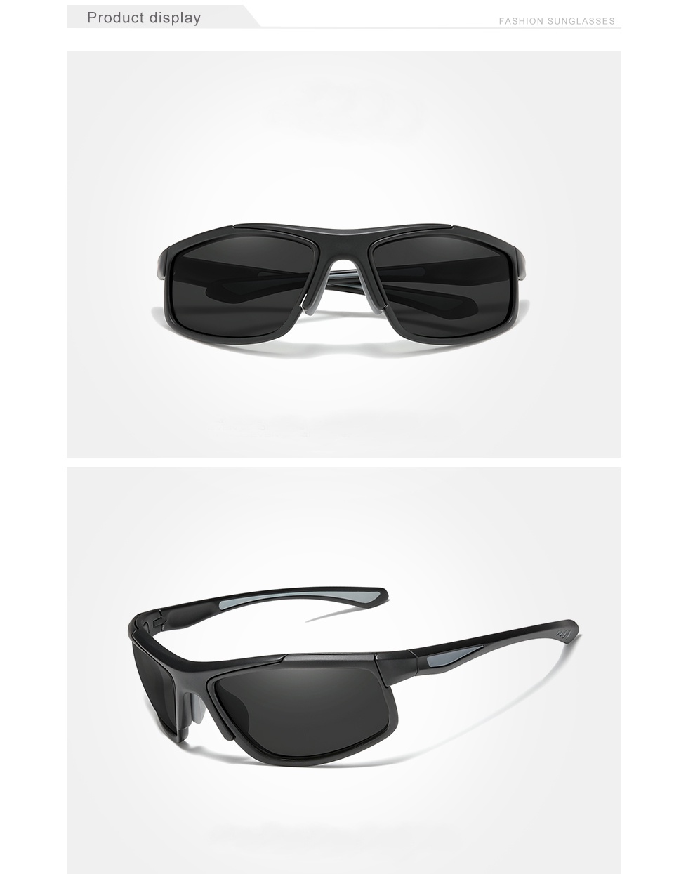 RoShari A103 Polarized Sports Sunglasses for Men Women Fishing Cycling ...