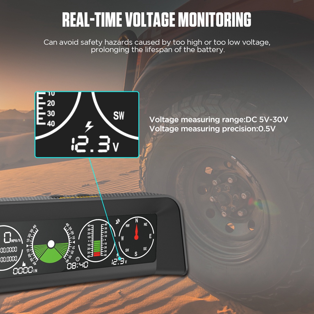 AUTOOL X90 Car GPS Hud Head-Up Display SUV Off-Road Gradient Gauge ...