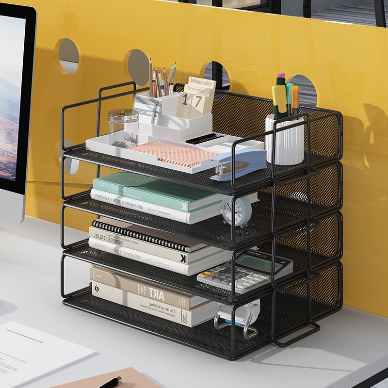 Worthbuy Multi-Layers Document Tray Office Document Storage Rack ...