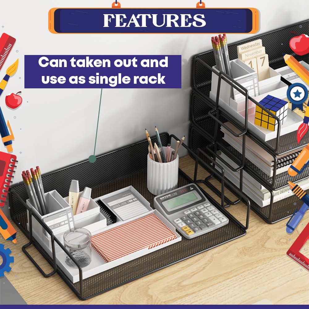 Innohut Metal Document Sorage Rack Document Tray Desktop Paper ...