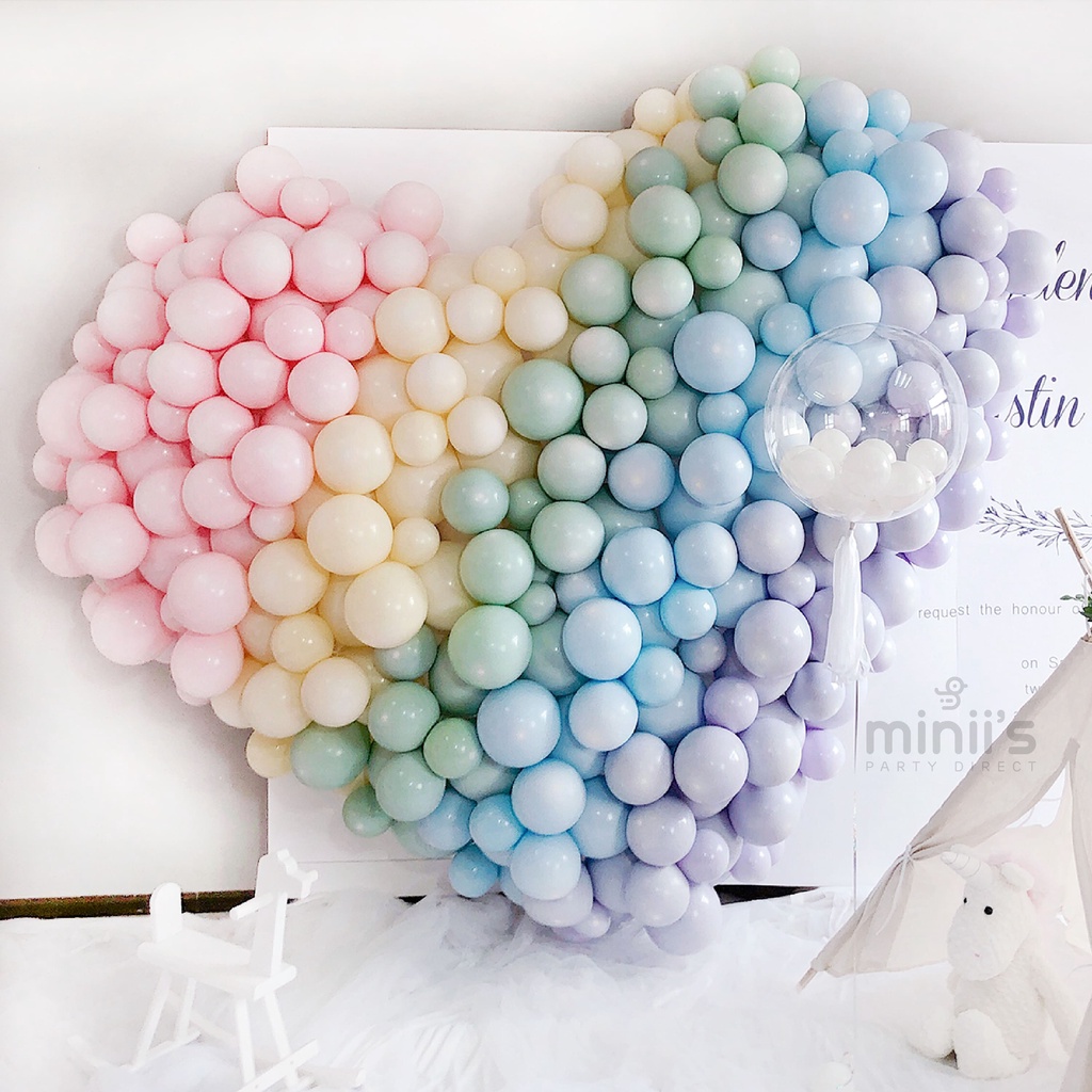 MINIIS PARTY Macarons Balloons 12 Inches Plaster Color Creative Wedding ...