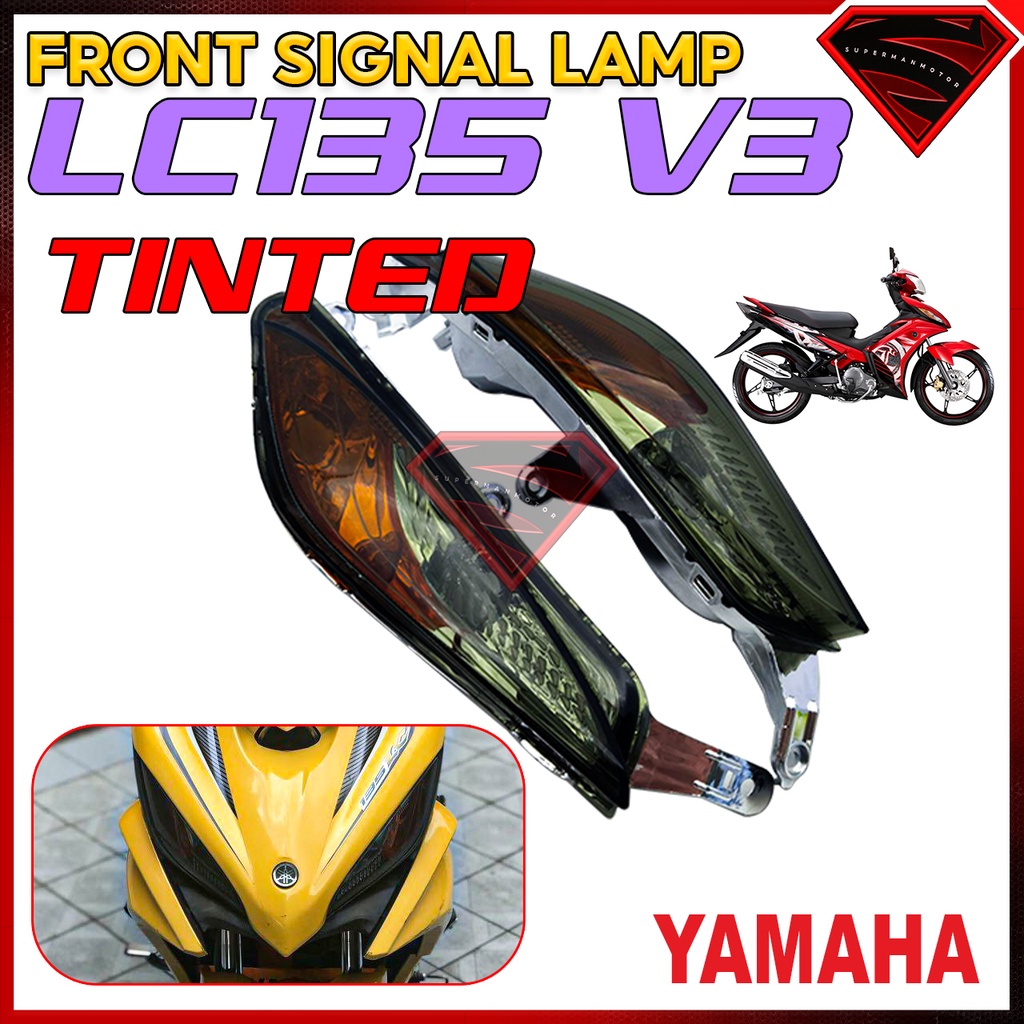 SIGNAL FRONT SIGNAL DEPAN LC135 OLD LC 135 NEW V1 V2 V3 V4 V5 V6 V7 TINTED SMOKE & CLEAR [ 1 SET ...