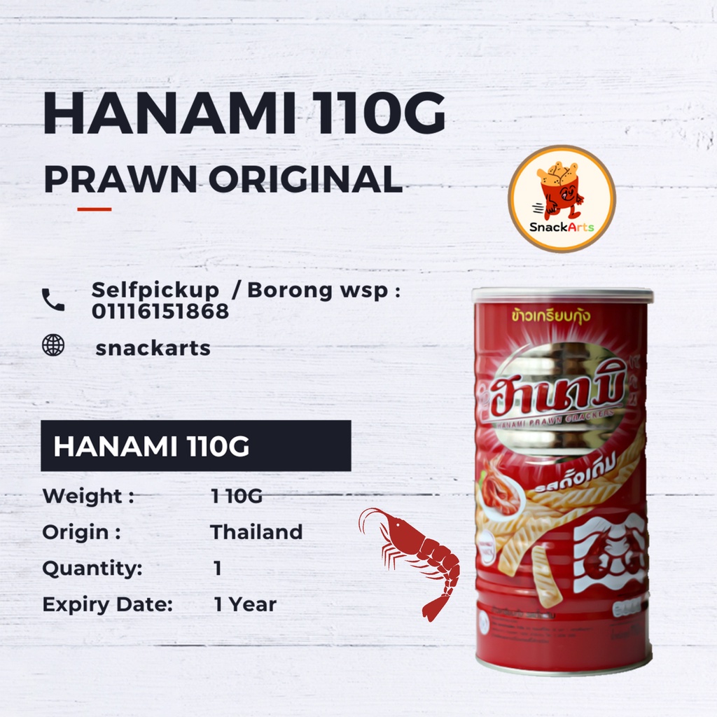 Thailand Hanami Prawn Crackers 110g 🔥 | Shopee Malaysia