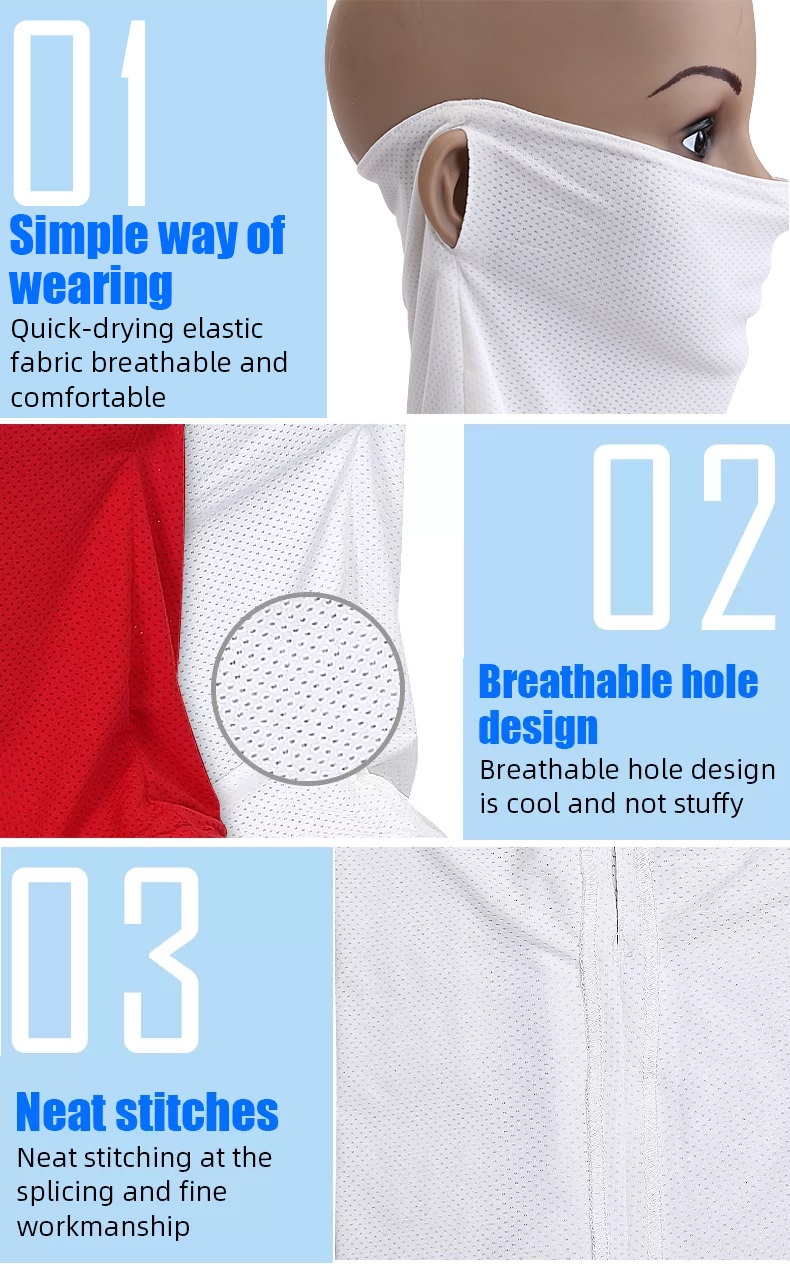 PGM sunscreen ice silk face mask UV protection hanging ear design ...