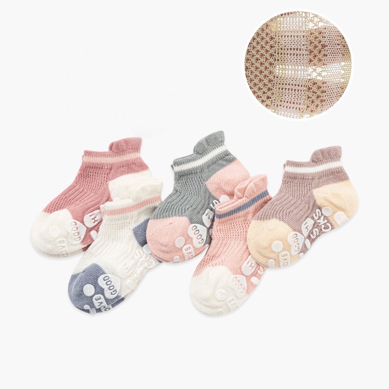 (5 Pairs)🍒0-3Yrs🧦 Baby Socks Cartoon Anti Slip Sock Baby Cartoon Socks ...