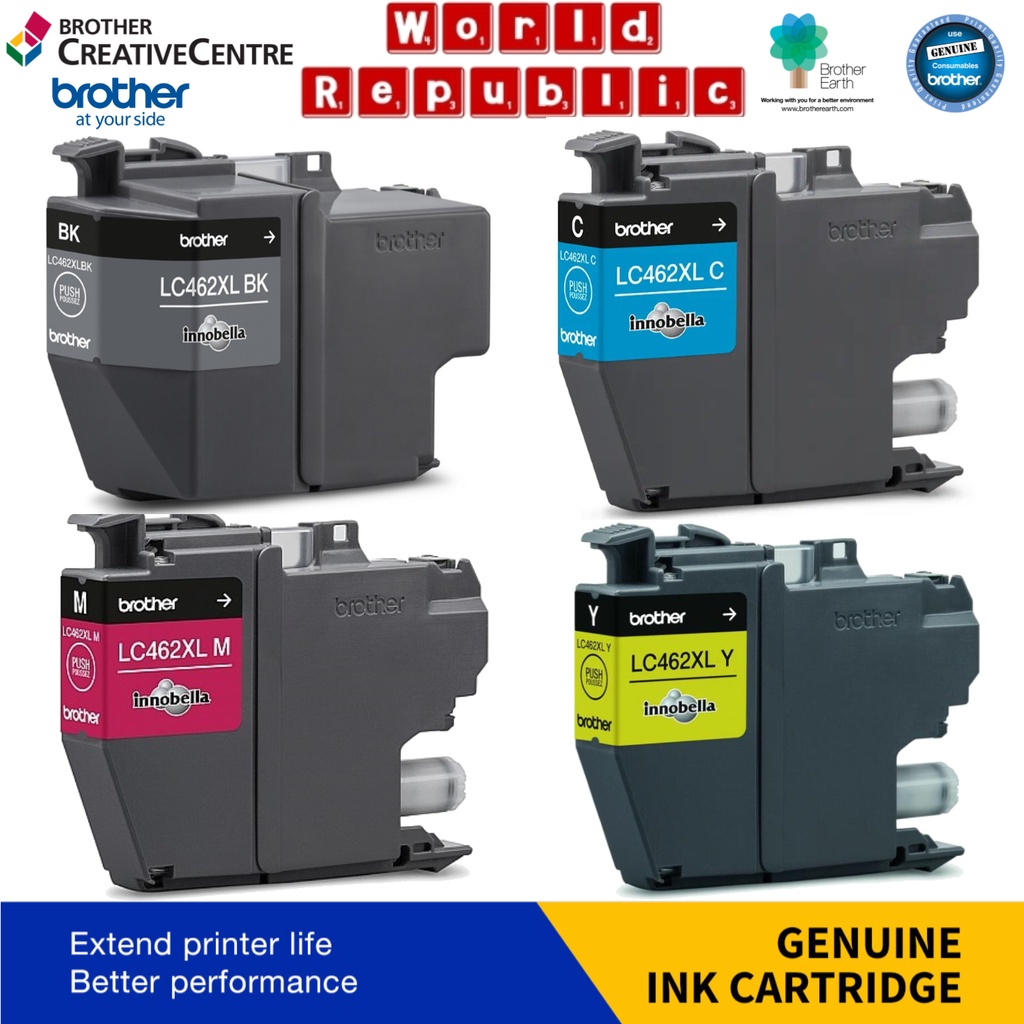 Brother Original Ink Cartridge - LC462 LC-462 LC462XL LC462BK LC462C LC462M LC462Y LC462XLBK ...