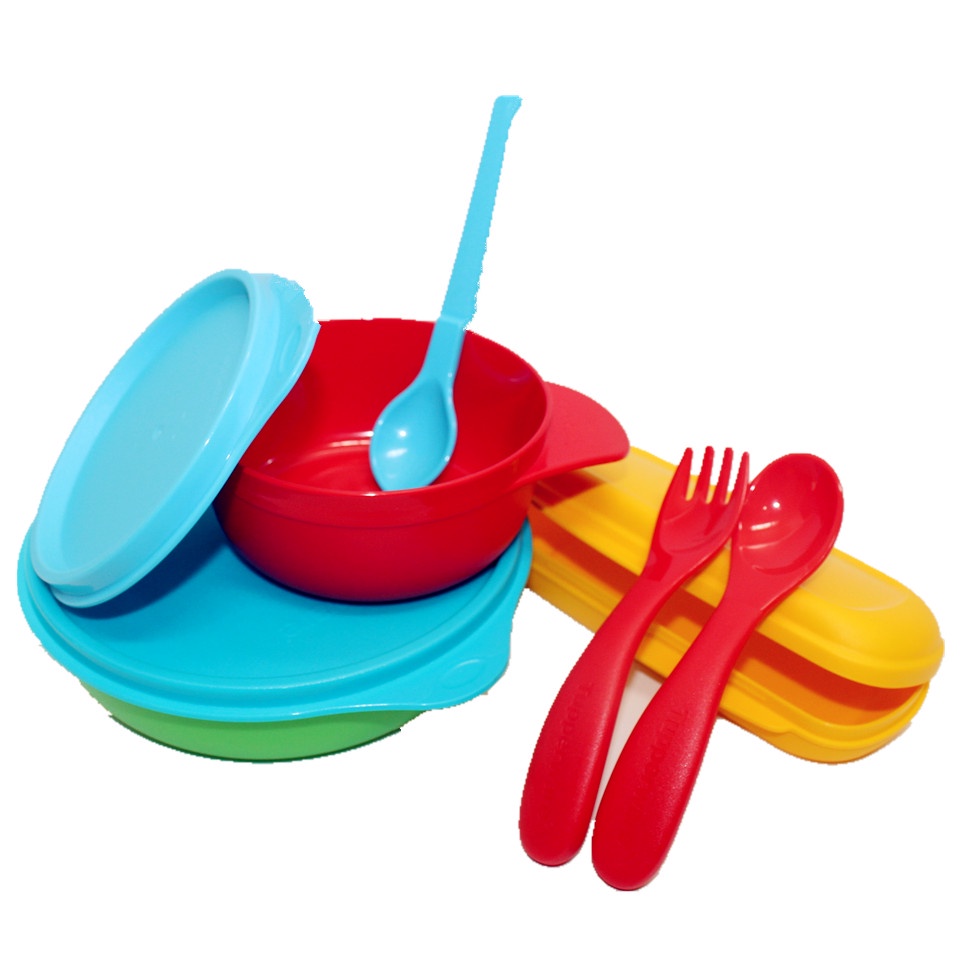 TUPPERWARE KID TWINKLE FEEDING BOWL 430ML (baby set baby bowls mangkuk ...