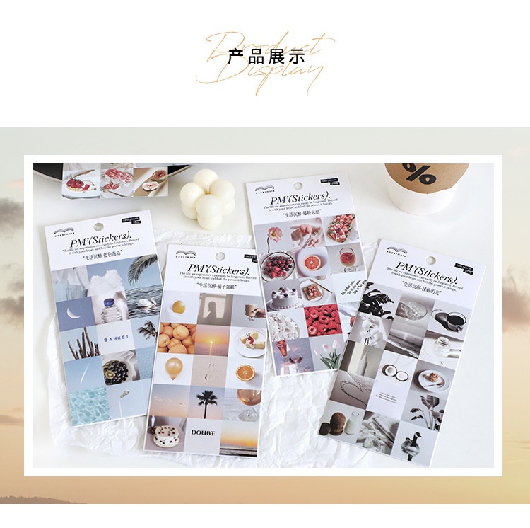 [STICKER] Giftandtape 2 Pcs Minimalist Scenery Colour Palette Stickers ...