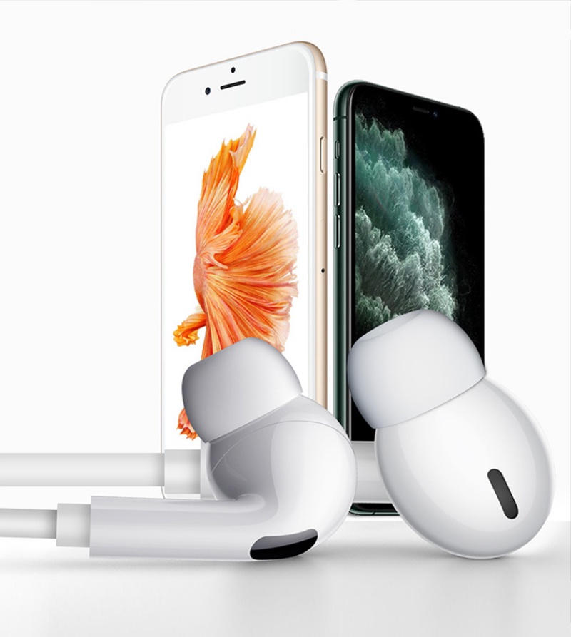 KUULAA New Third Generation Wired Headset In ear Flat Wire Earplugs ...