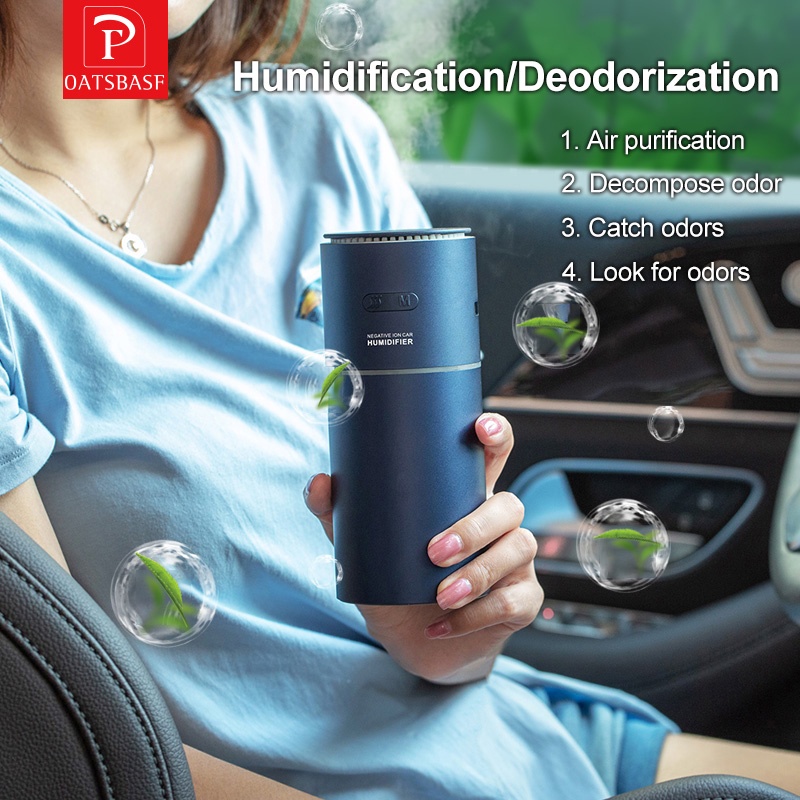 OATSBASF Car Air Purifier Ionizer Aluminum Alloy Humidifier Essential ...