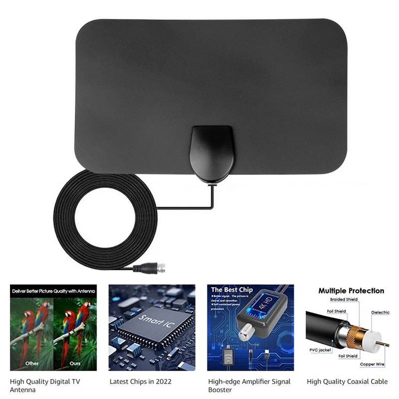 High Gain Digital Antenna Indoor Antenna MYTV Terrestrial Broadcast ...