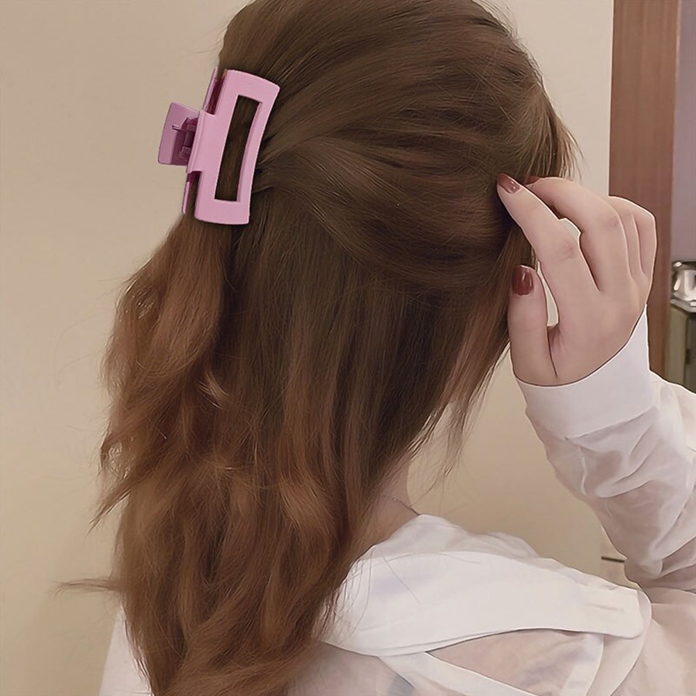 CK Hair Clip Matte Colour Vintage Autumn Rectangle Hairpin Design Women ...