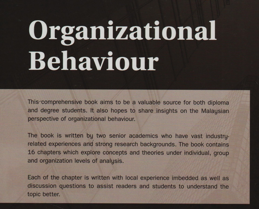 ORGANIZATIONAL BEHAVIOUR -SARAH SABIR AHNAD - MGH | Shopee Malaysia