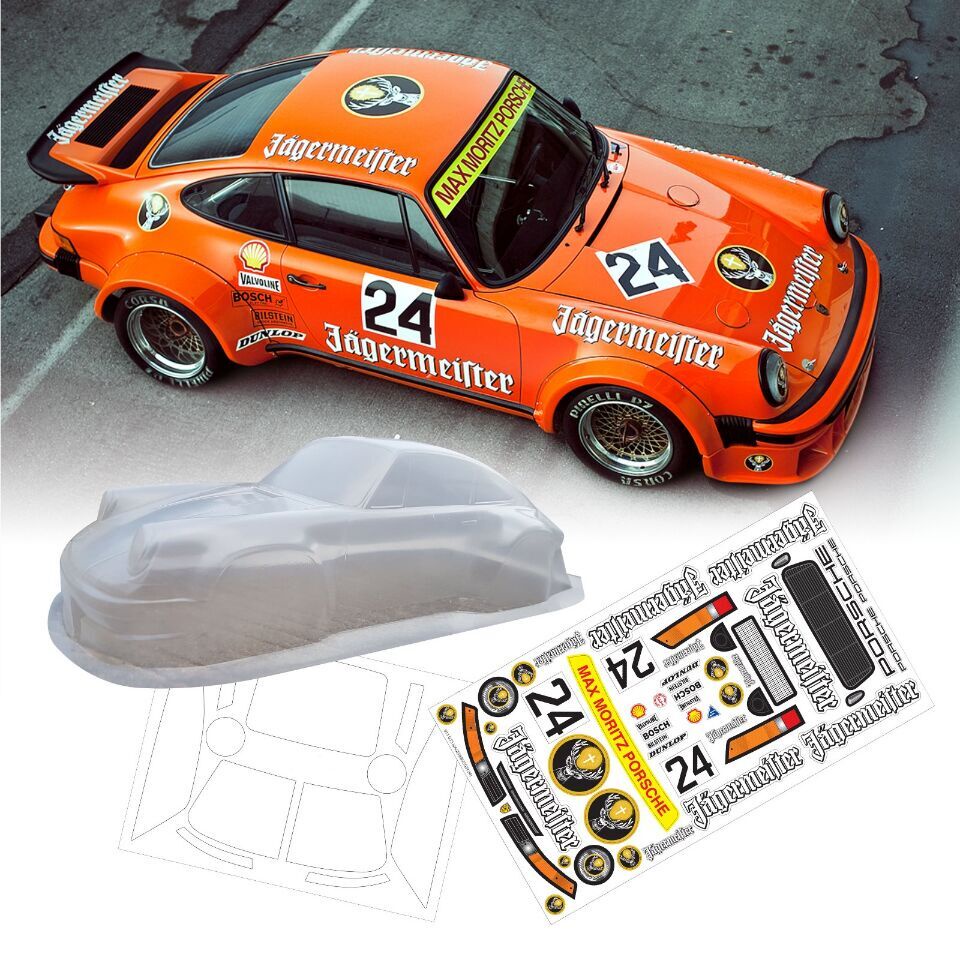 1set Porsche911 1/10 1:10 M car PC body shell 210mm wheelbase clean RC ...