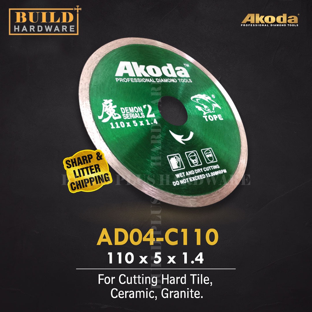 AKODA Demon Serials 4" Diamond Blade D1, D2, D3, D4, D5 钻石切片魔刀系列 ...