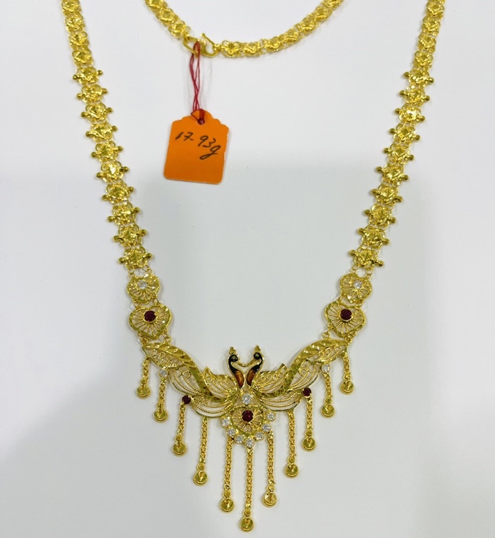 Youloong Rantai Leher Malai Design Panjang(Peacock) EMAS916/ 916 Gold ...