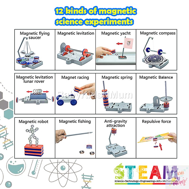 Magnetic Science STEAM Project 12In1 Physic Magnetic Science Experiment ...