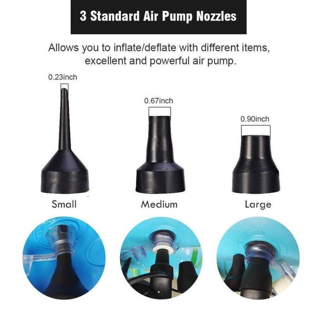 QB XG-668A 2 in 1 Inflate And Deflate AC Air Pump- Black (Free 2 Pins ...