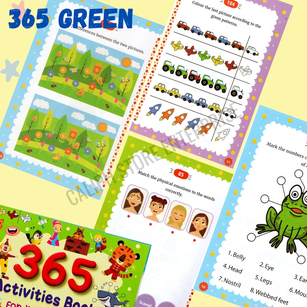 365 Activities Book For Kids Maze Match Coloring Joint Dot Counting ...