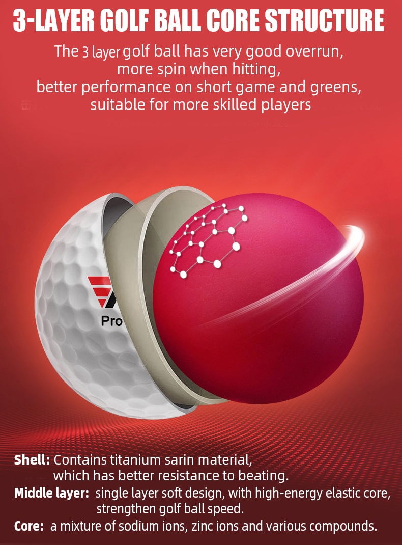 PGM High quality three layer golf ball Q002 golf tournament competitive ...