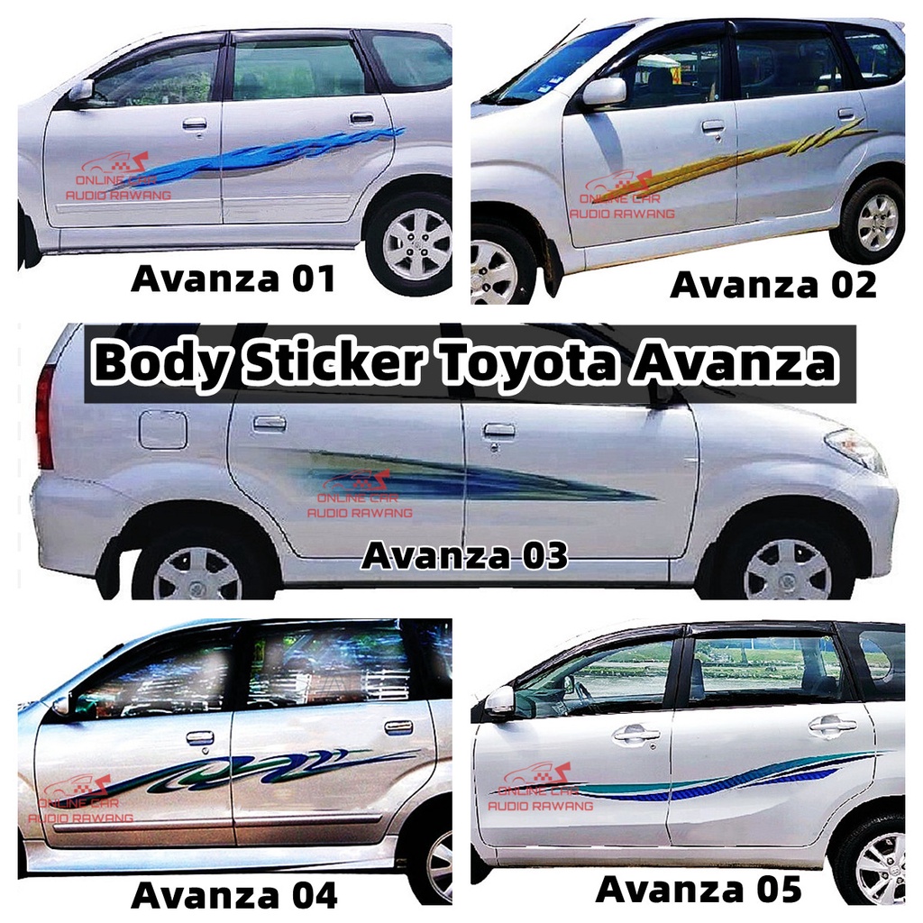 Toyota Avanza 1.3/1.5 Car Body Lining Sticker / Car Body Sticker ...
