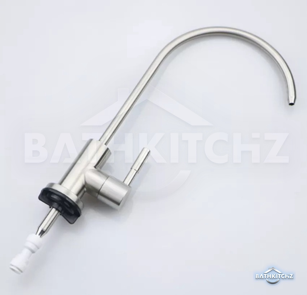 BATHKITCHZ Silver/Black 1/4'' SUS 304 Water Filter Faucet Tap RO ...