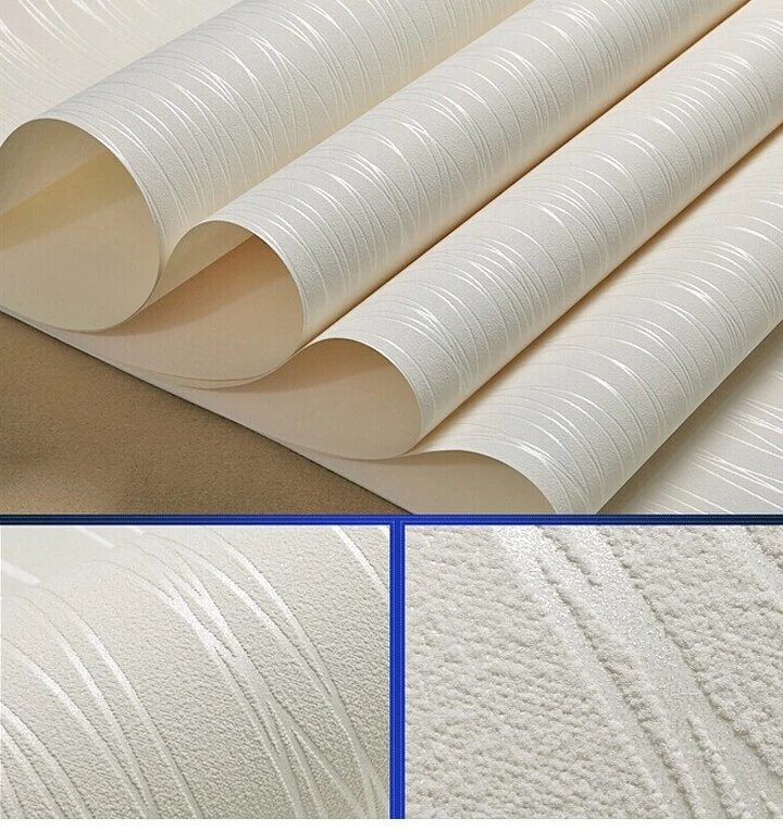 Thick Non-Woven Wall Paper Modern Simple Design Eco Friendly Non Toxic ...
