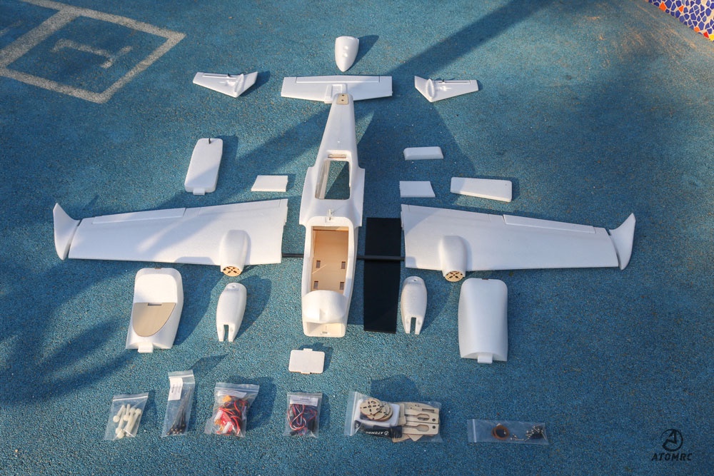 2.0ATOMRC Killer Whale 1255mm Wingspan RC Airplane Fixed Wing AIO EPP ...