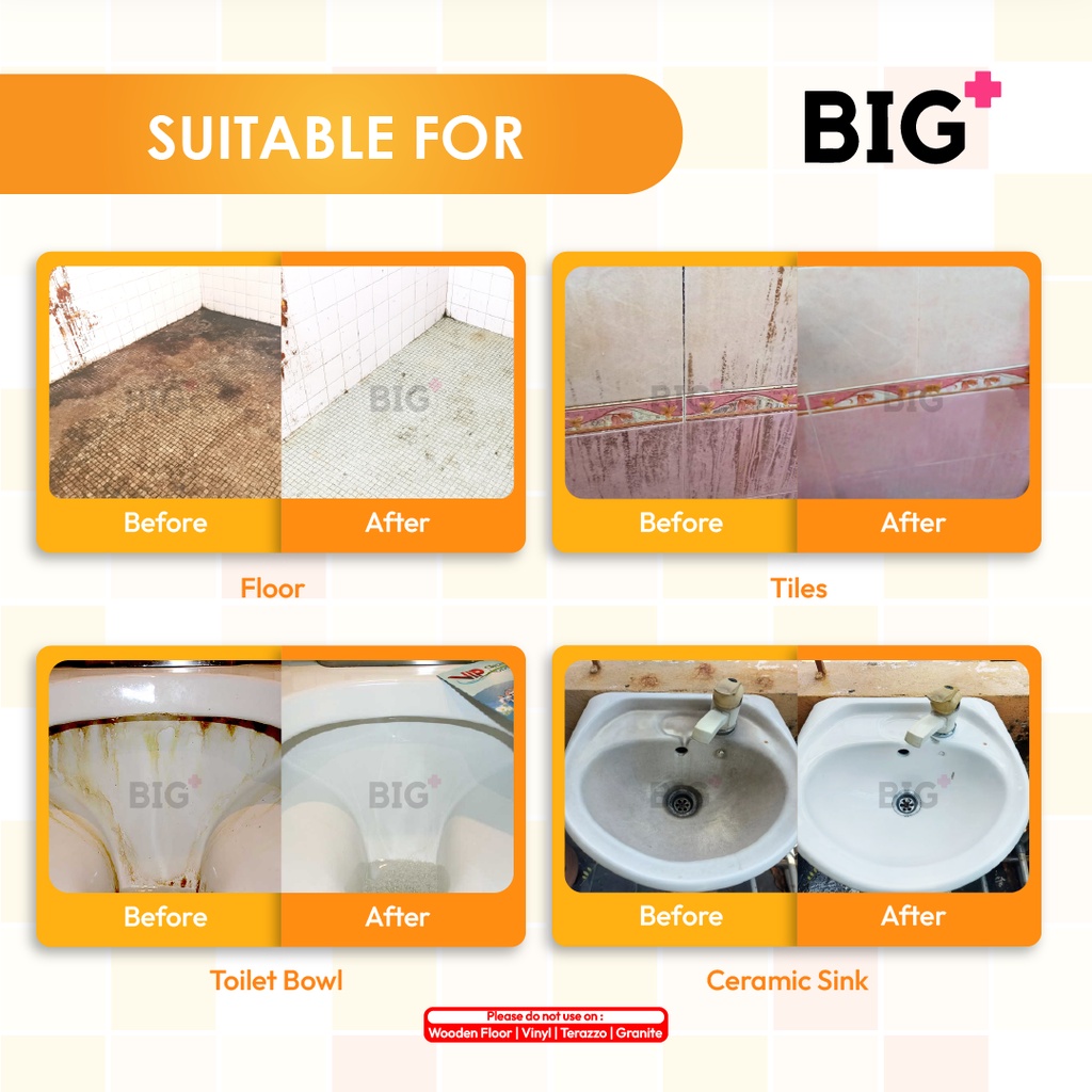 Big Plus Floor Cleaning Big Heavy Duty Stain Remover Big Home Pencuci ...