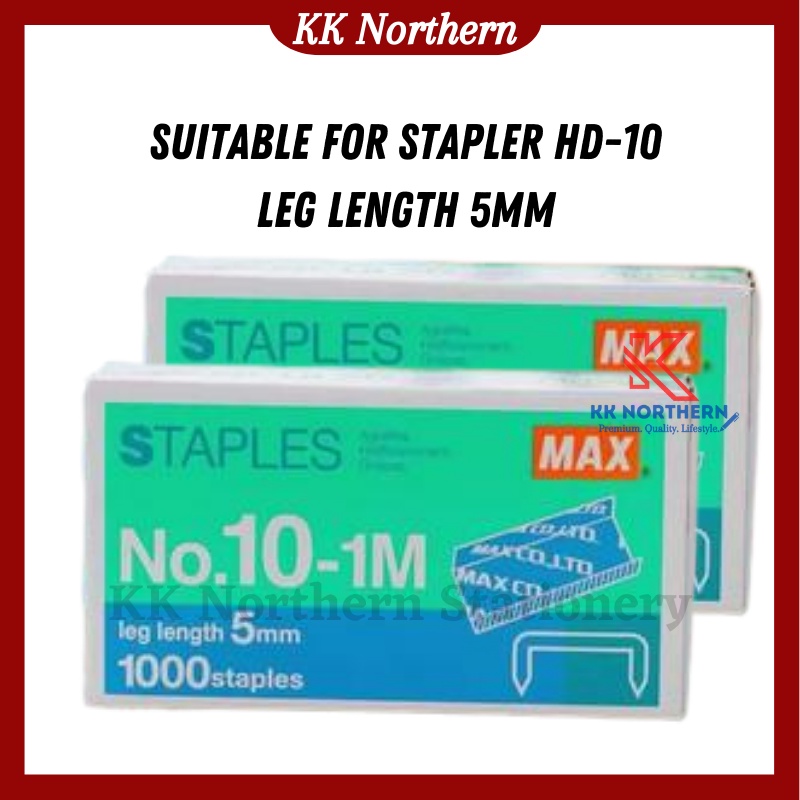 (1 Box) Max Staples No.10-1M/No.3-1M/No.11-1M - 1000 Staples Ubat ...