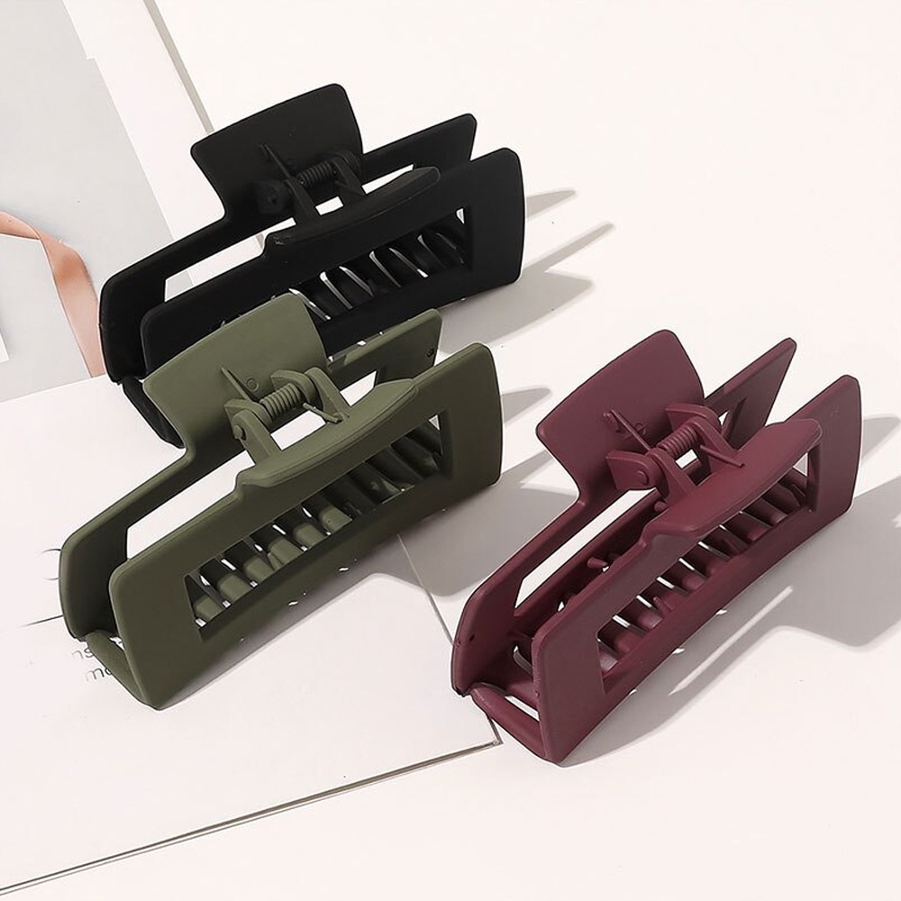 CK Hair Clip Matte Colour Vintage Autumn Rectangle Hairpin Design Women ...