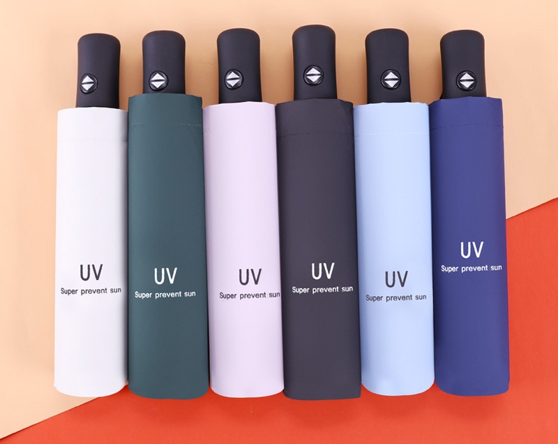 UPF 50+ UV Protection Fully Automatic Umbrella Anti UV Super Prevent Sun 8 Ribs 1 Touch Open ...