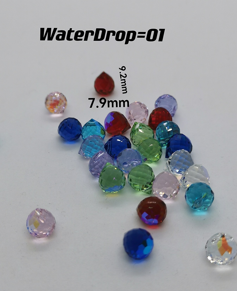 Austria Crystal Fat Drop Shape AB Color 9.3* 8mm DIY Pendant Bare ...