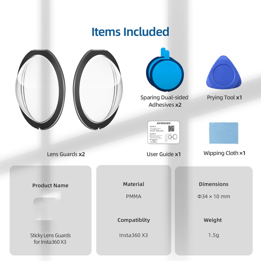 Sticky Lens Guards Protector For Insta360 X5 Camera | Shopee Malaysia