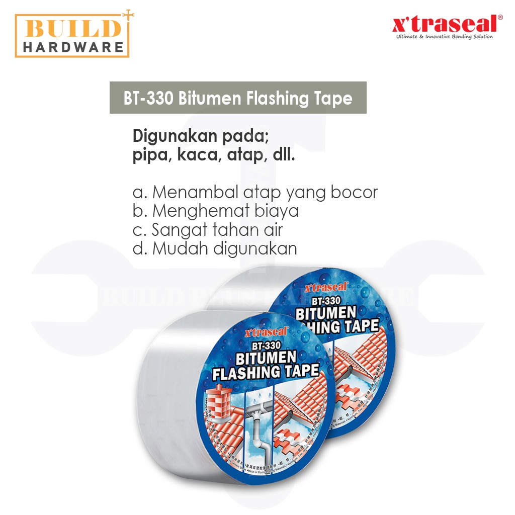 X'TRASEAL BT-330 Bitumen Instant Flashing Tape 2"/3"/4"/6" 50mm/75mm ...