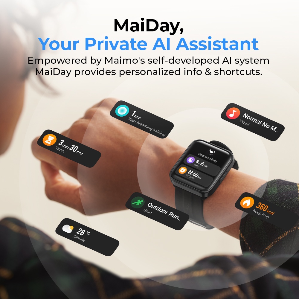 [Add-On RM1] Maimo Watch Flow Amoled Stainless Steel GPS Always-On ...