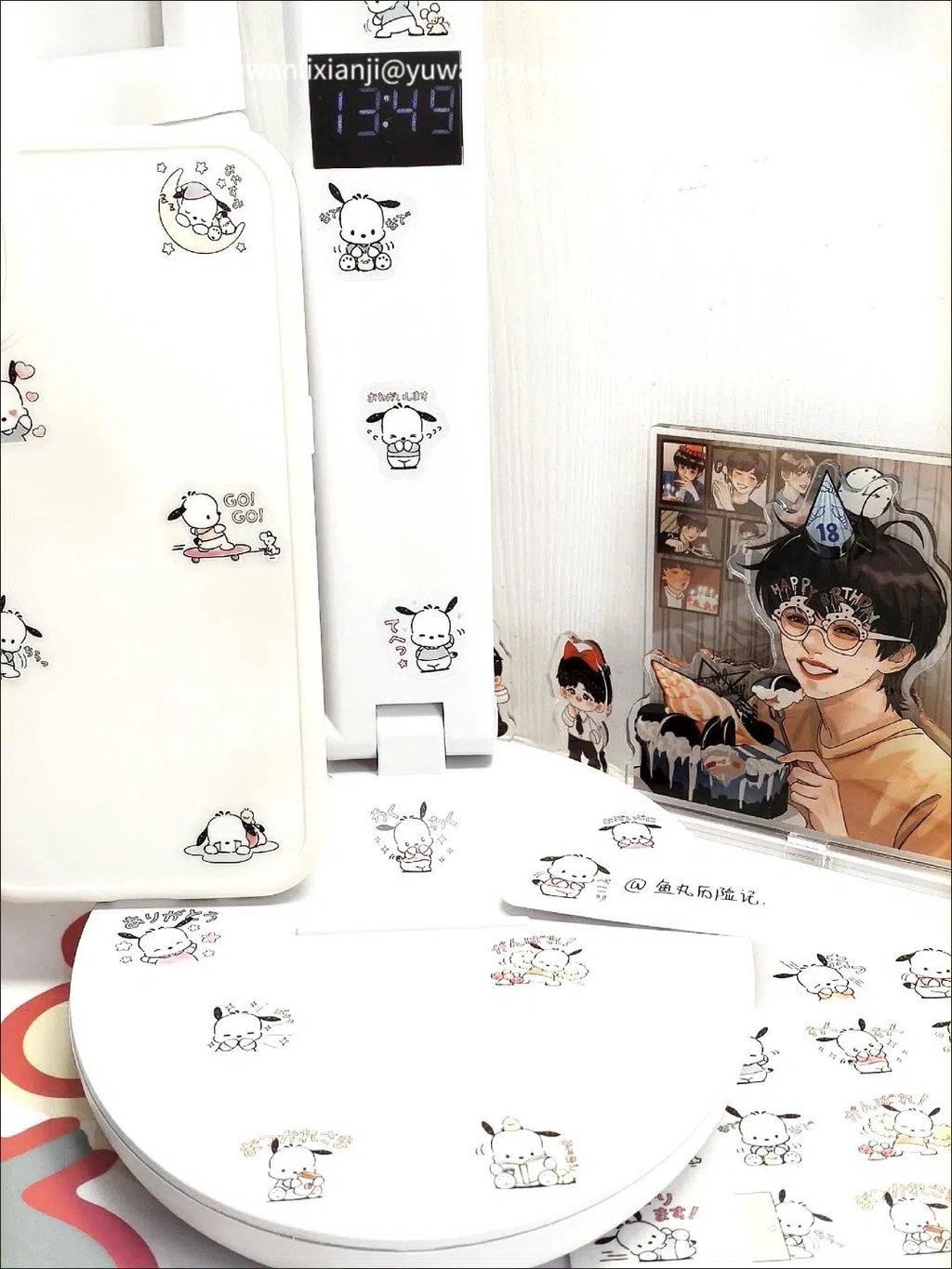 Cartoon Pacha Dog Sticker Transparent Waterproof Sanrio ins High-Value ...