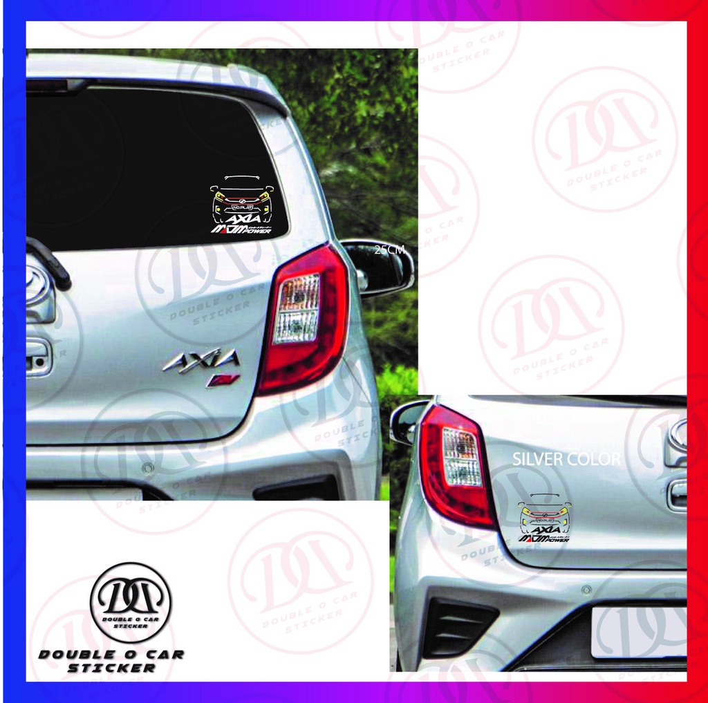[Ready Stock]Perodua Axia mdm power car sticker KI00566(PM ME NO. PLAT ...