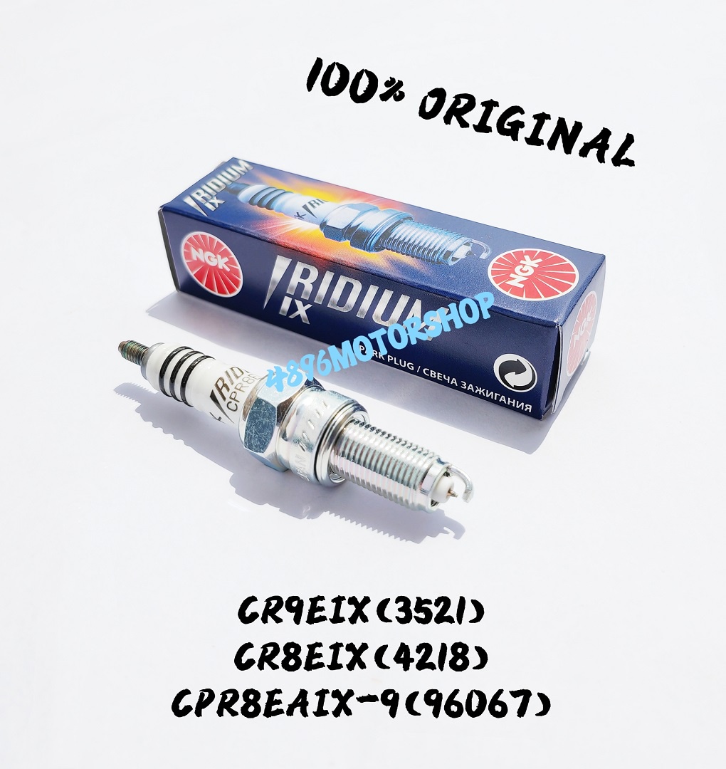 100% ORIGINAK NGK IRIDIUM IX SPARK PLUG CR9EIX CR8EIX CPR8EAIX-9 LC135 Y15ZR RS150 RSX EX5 WAVE ...