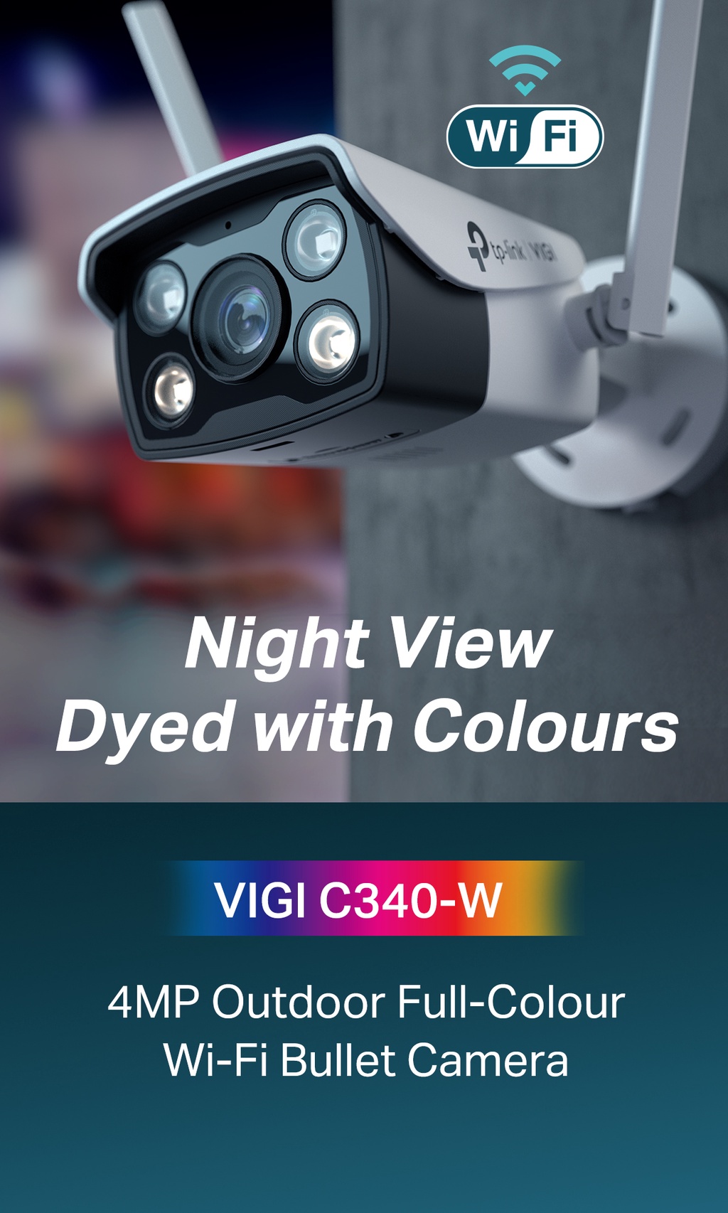 TP-Link 4MP AI CCTV VIGI C340-W & C340 - Outdoor Full Color Ultra-HD ...