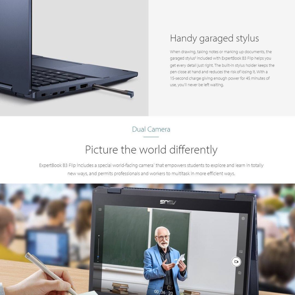 ASUS ExpertBook B3 Flip (B3402FB) i5-1235U/8GB/512GB SSD/14.0” FHD ...