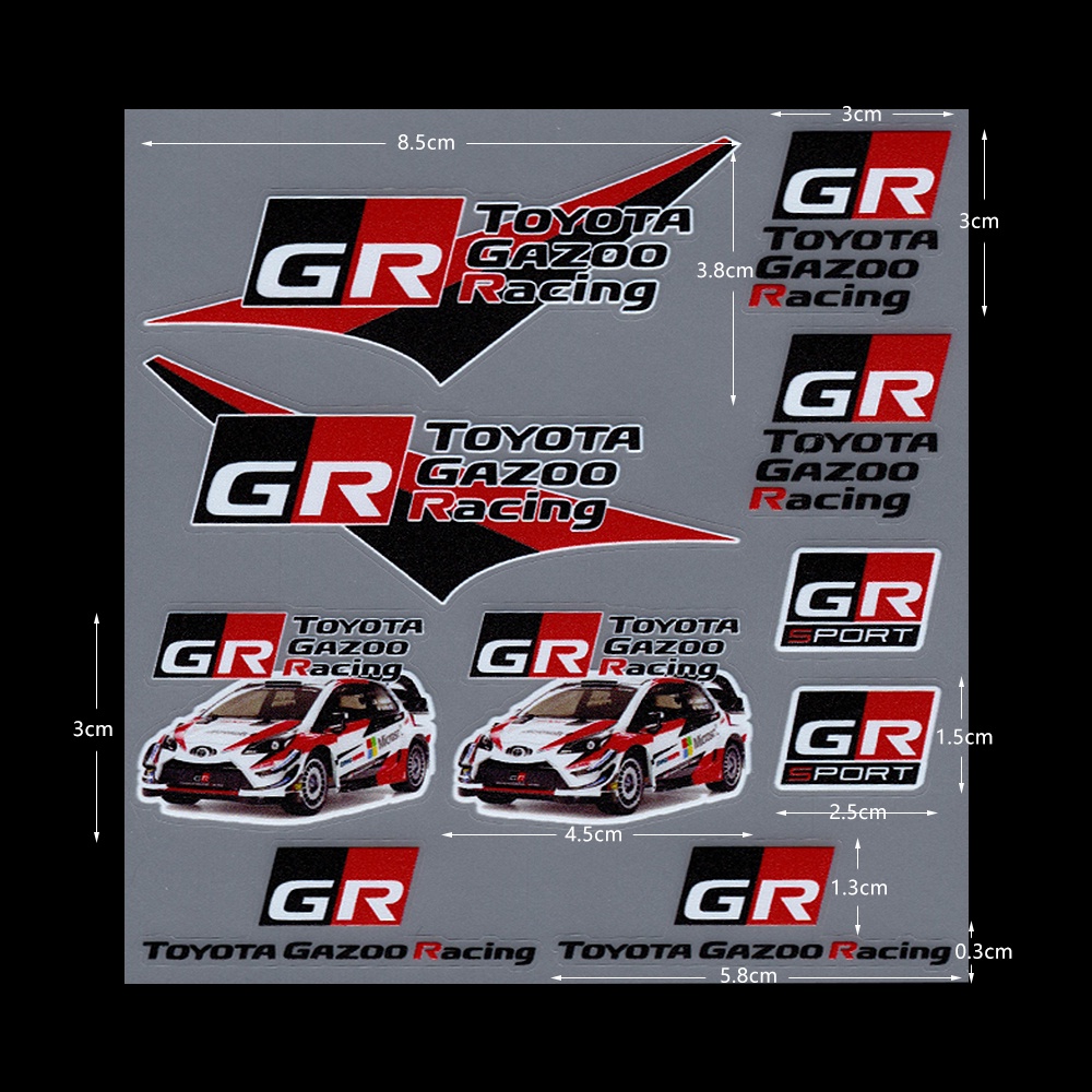 Car Sticker TOYOTA GAZOO RACING GR Logo Emblem Auto Decal Stickers ...